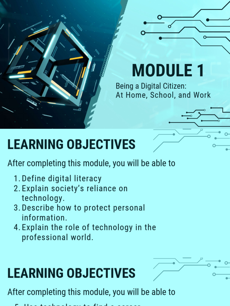 Module 1 Being A Digital Citizen at Home, School, and Work | PDF