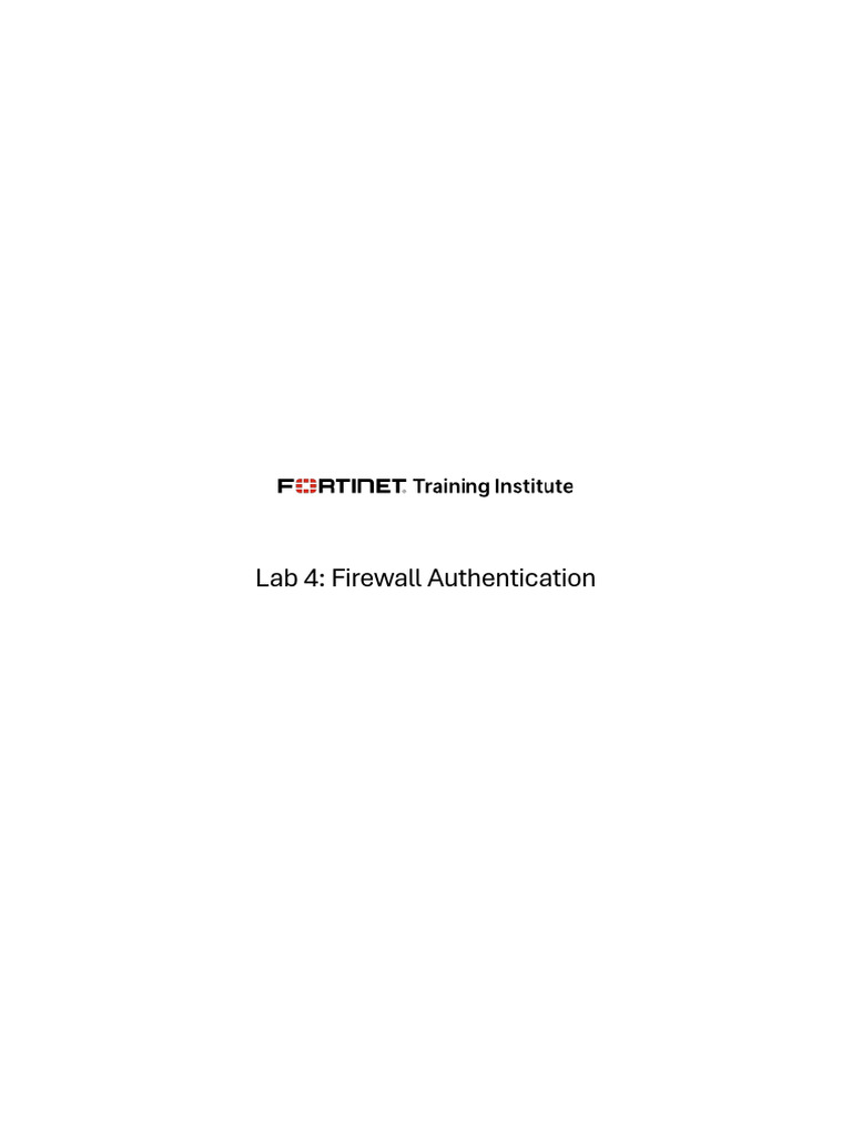 LAB 04 Firewall Authentication | PDF