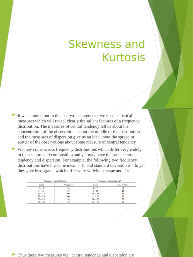 Skewness and Kurtosis1 | PDF