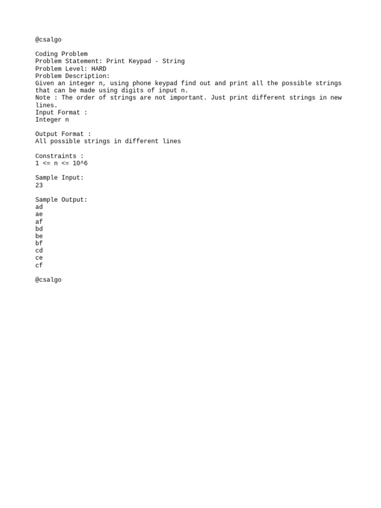 14.print Keypad - String | PDF