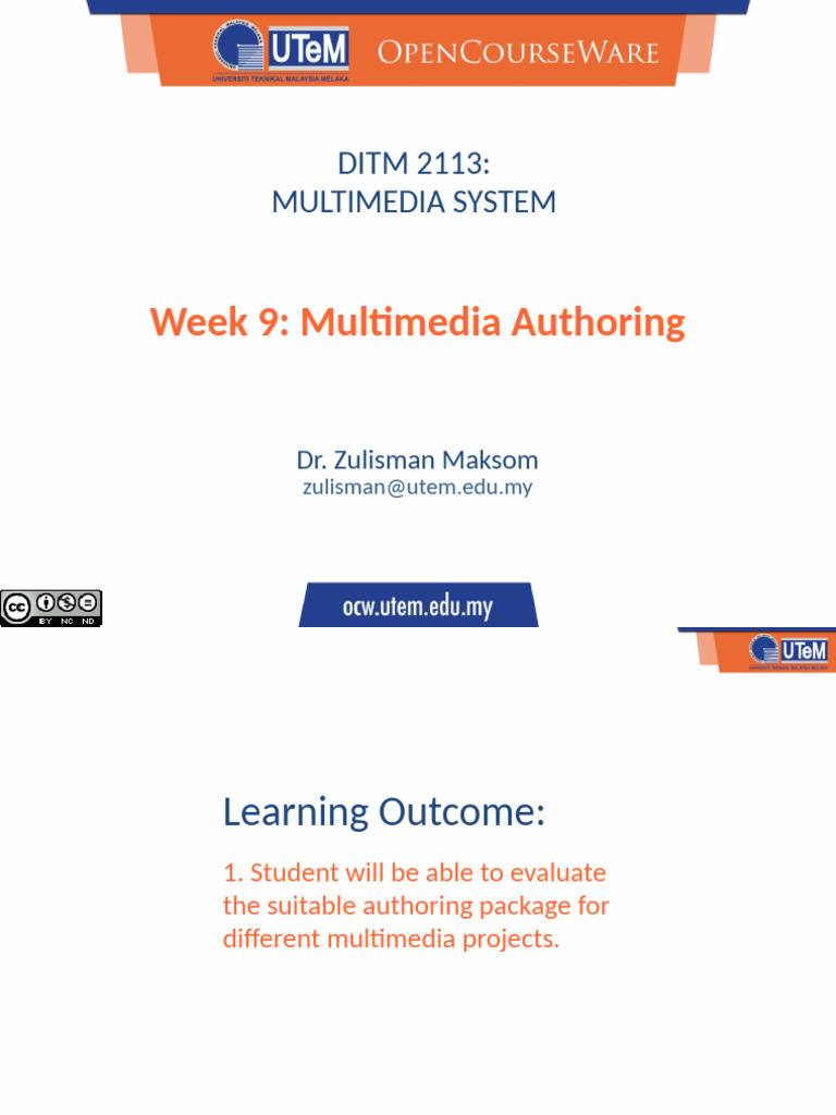 Week9 Authoring 2 | PDF
