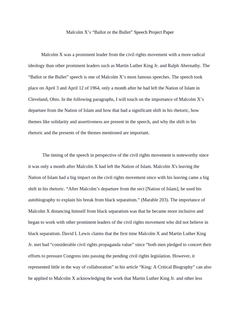 Ballot or The Bullet Paper | PDF
