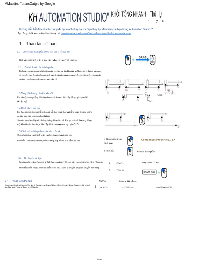 AUTOMATION STUDIO Quick Start Guide - Hydraulics (IEC Standard) - EN (Ban Dich) | PDF