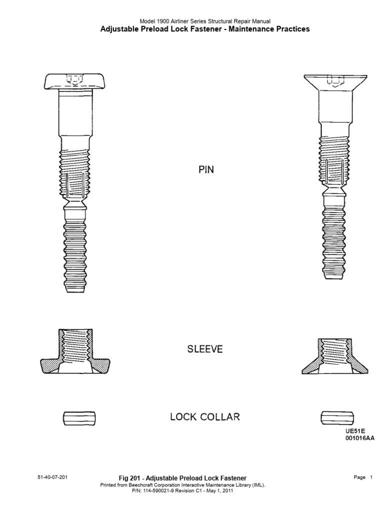 Adjustable Preload Lock Fastener - Maintenance Practices | PDF ...