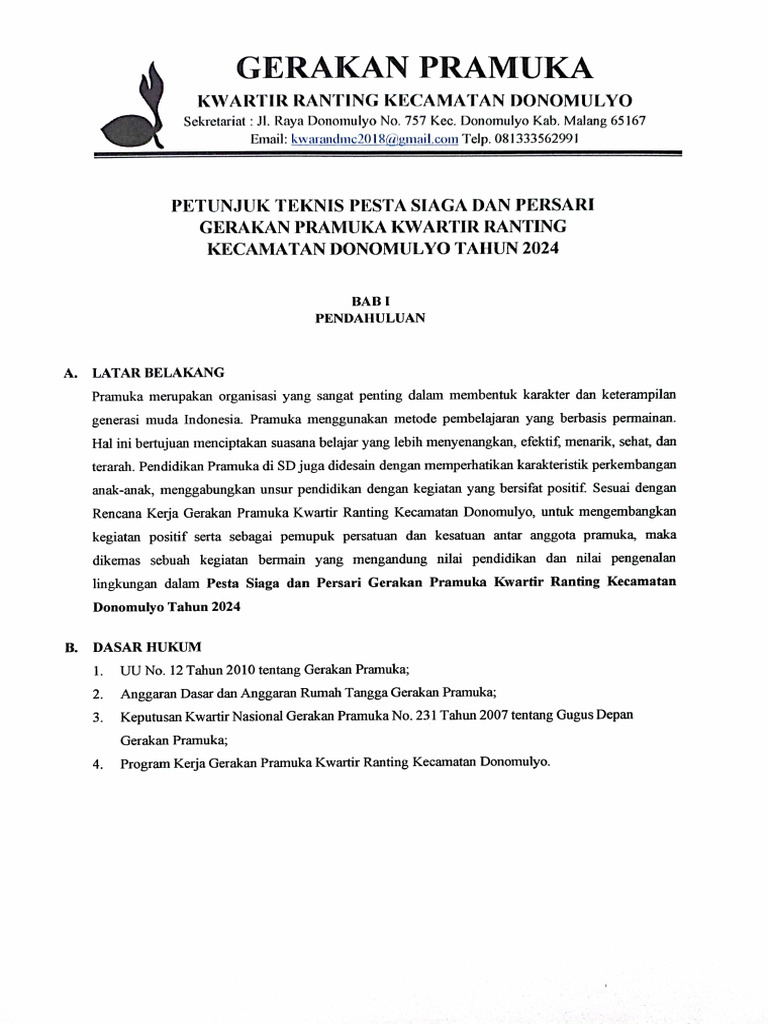 Revisi Juknis Pesta Siaga Dan Persari | PDF