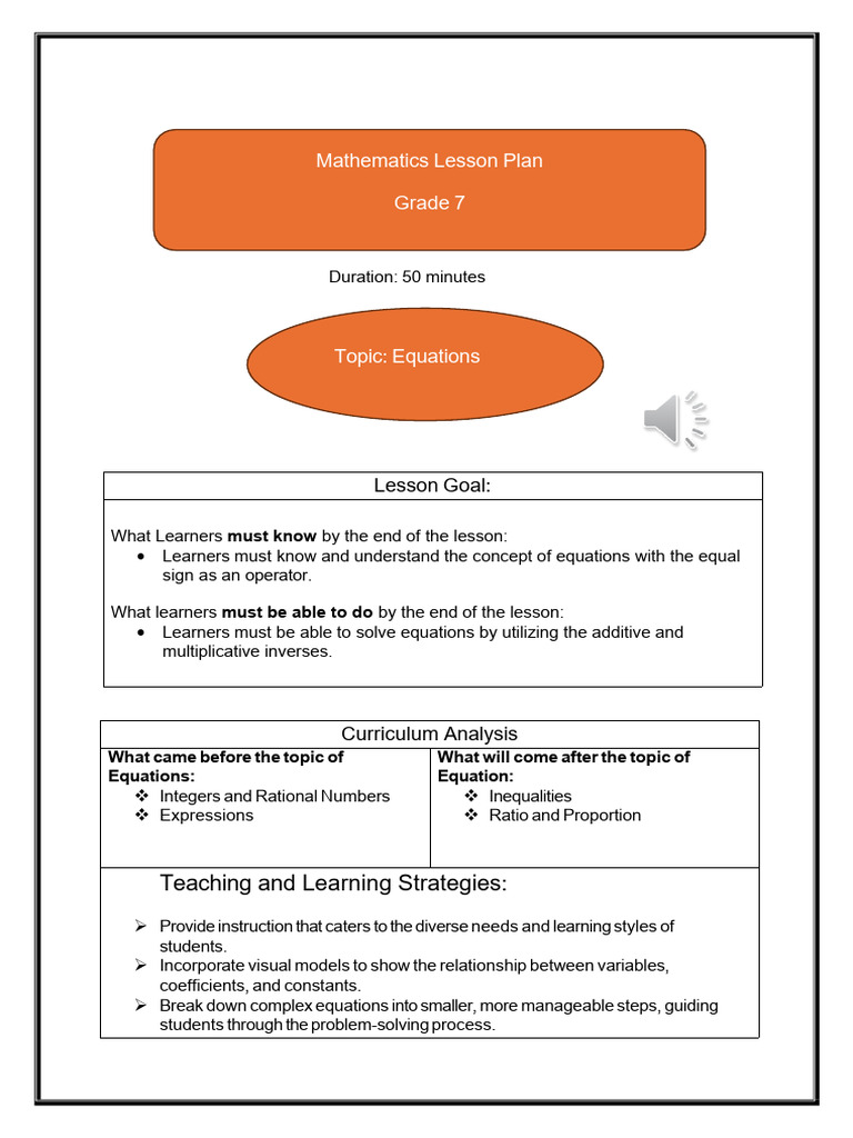 Annotated-Teaching Mathematics Lesson Plan | PDF