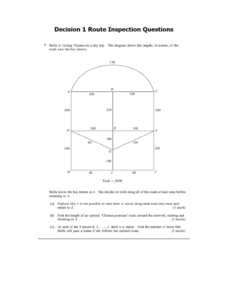 D1 Route Inspection | PDF