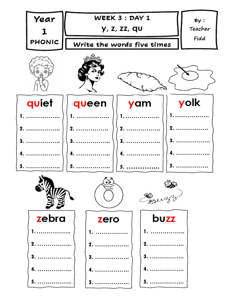 Week 3 Day 1 y Z ZZ Qu | PDF