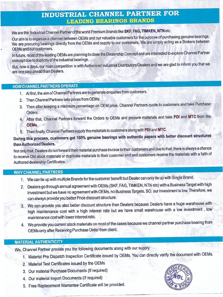 Industrial Channel Partner | PDF