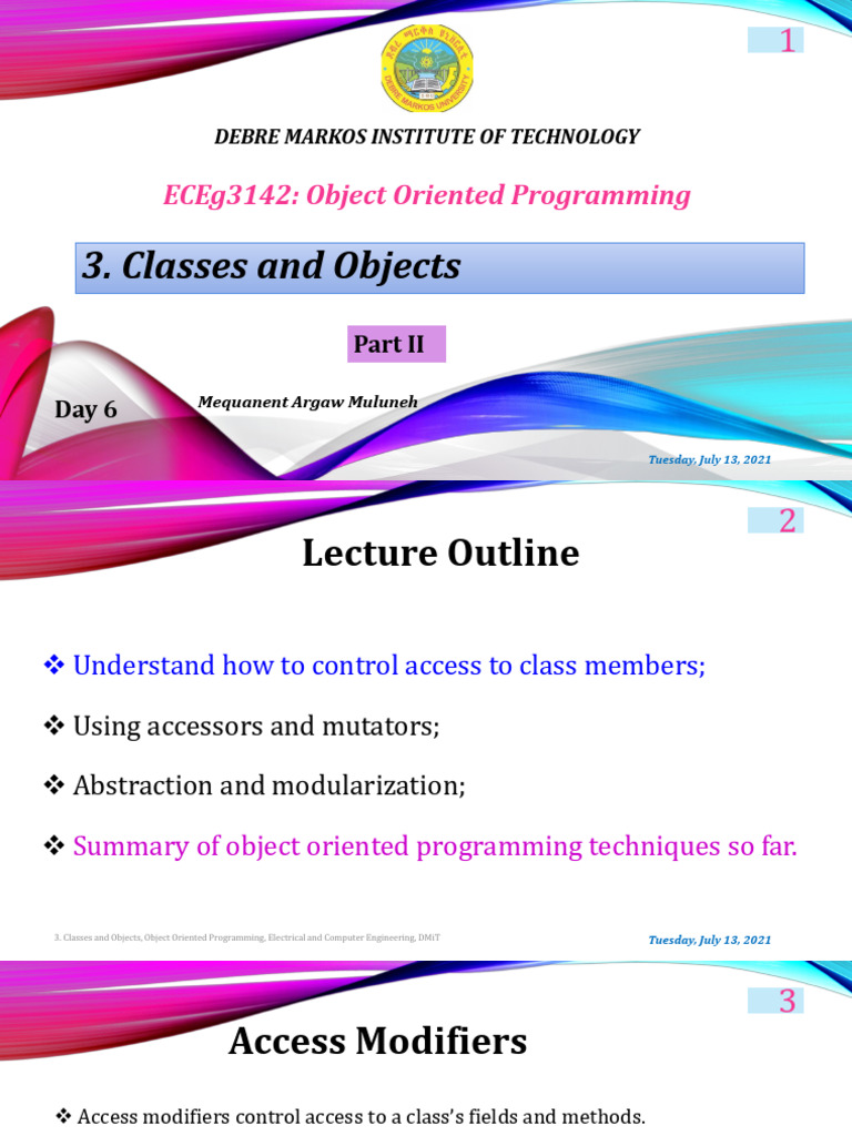 Classes and Objects Part II | PDF