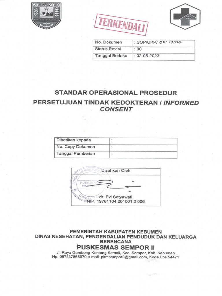 SOP Informed Consent | PDF