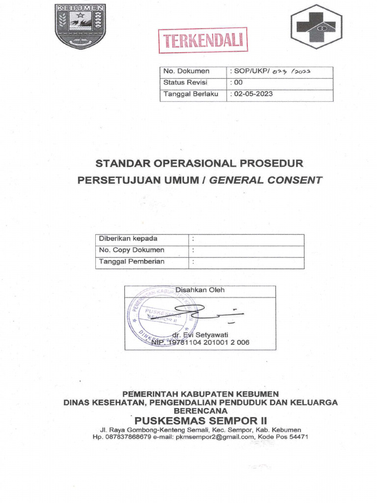 SOP General Consent | PDF