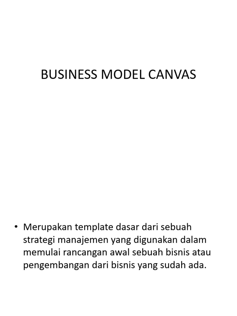 Bisnis Model Canvas | PDF