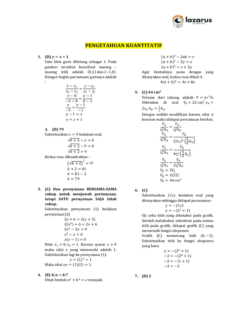 (PEMBAHASAN-PK) Paket Soal 020 | PDF