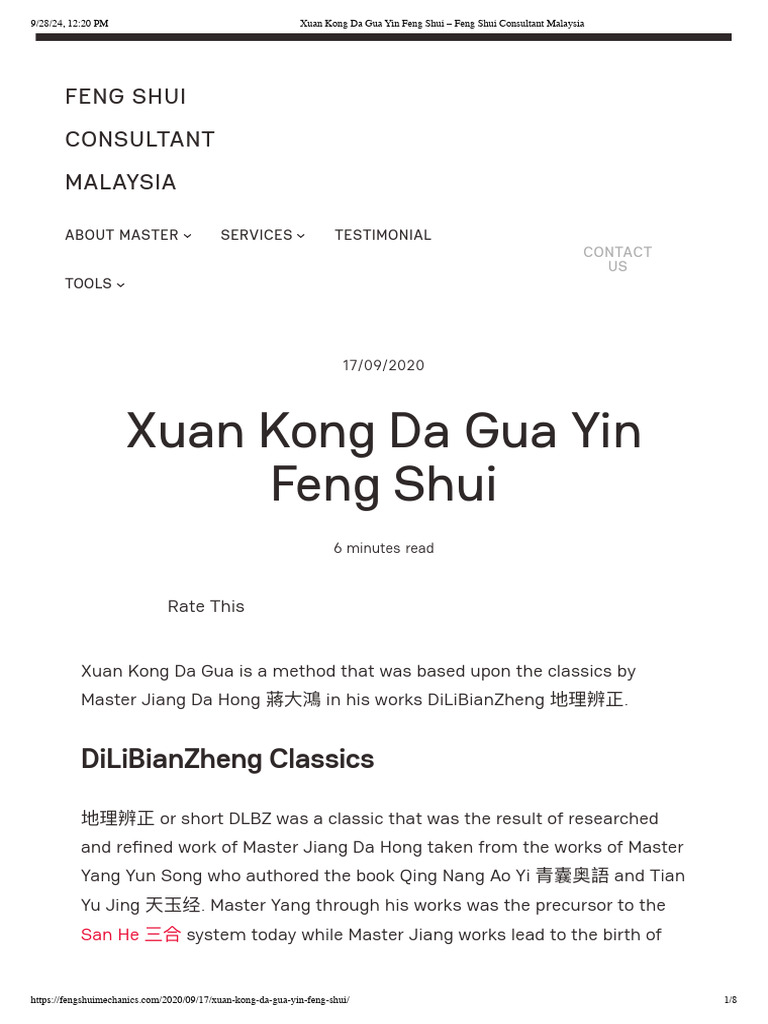 Xuan Kong Da Gua Feng Shui Insights | PDF | Feng Shui | Yin And Yang