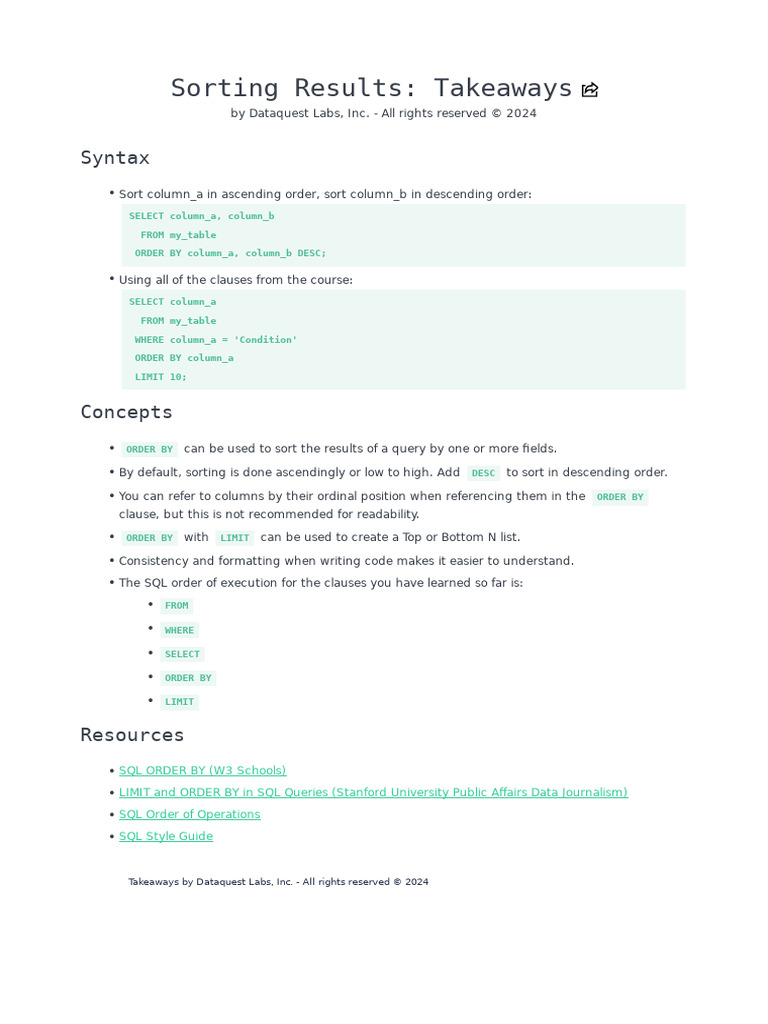 Mission 809 Sorting Results Takeaways | PDF