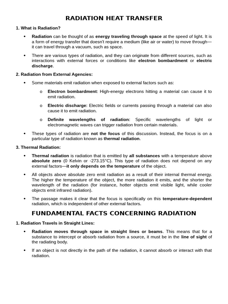 Notes Radiation | PDF