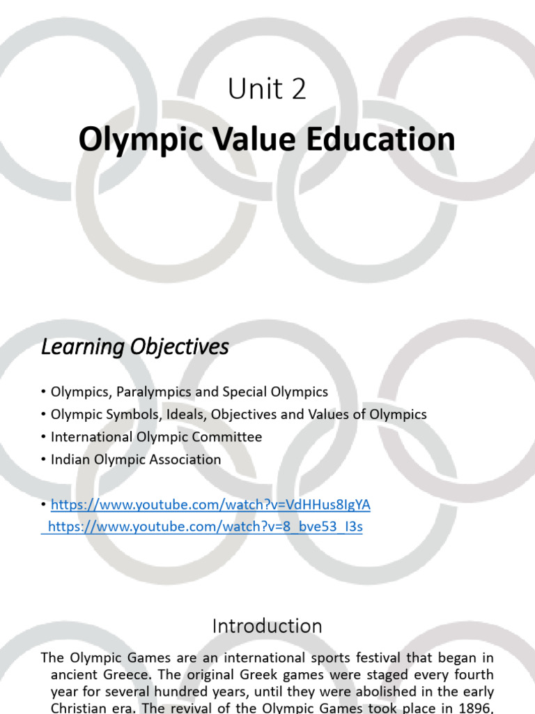 11 Unit 2 Olympic | PDF