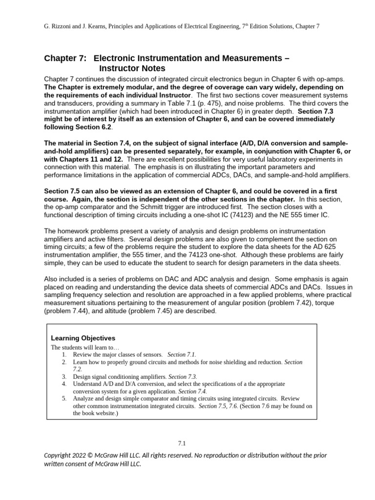 Rizzoni Principles 7e Ch07 ISM | PDF