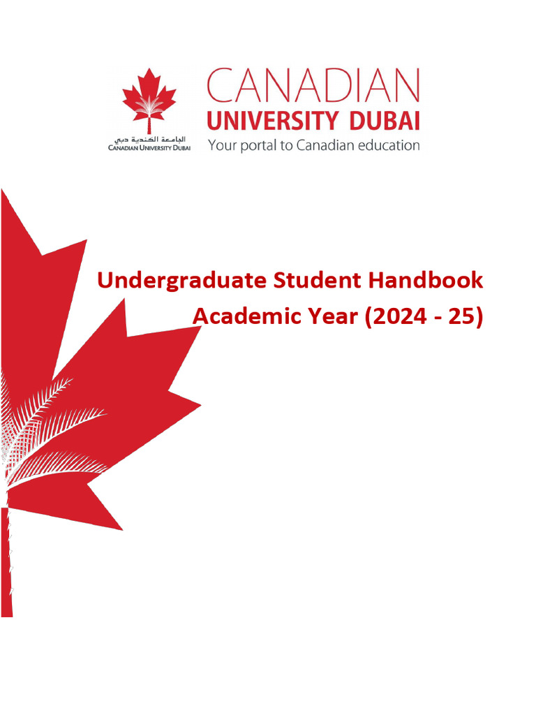 UG Student Handbook 2024 25 | PDF