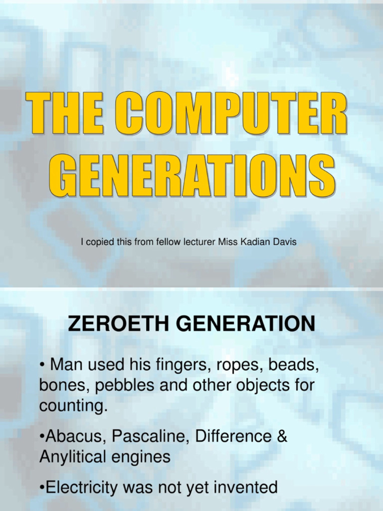 Computer Generations | PDF
