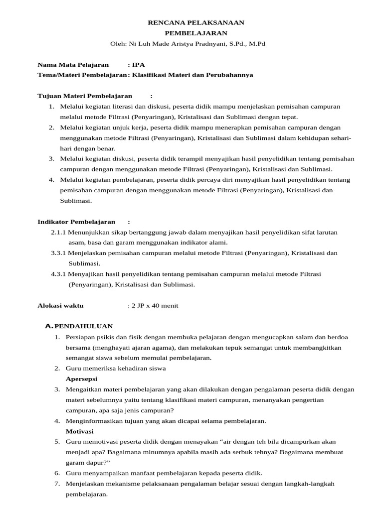 Format RPP CGP 11 REGULER | PDF