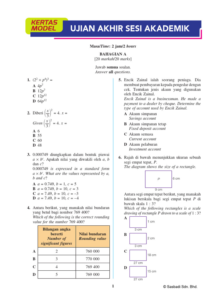 KM Uasa Tingkatan 3 | PDF