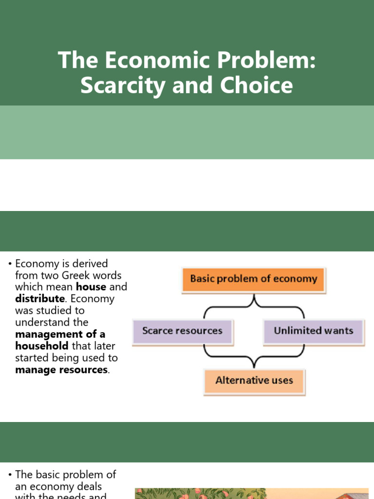 The Economic Problem-Scarcity and Choice | PDF