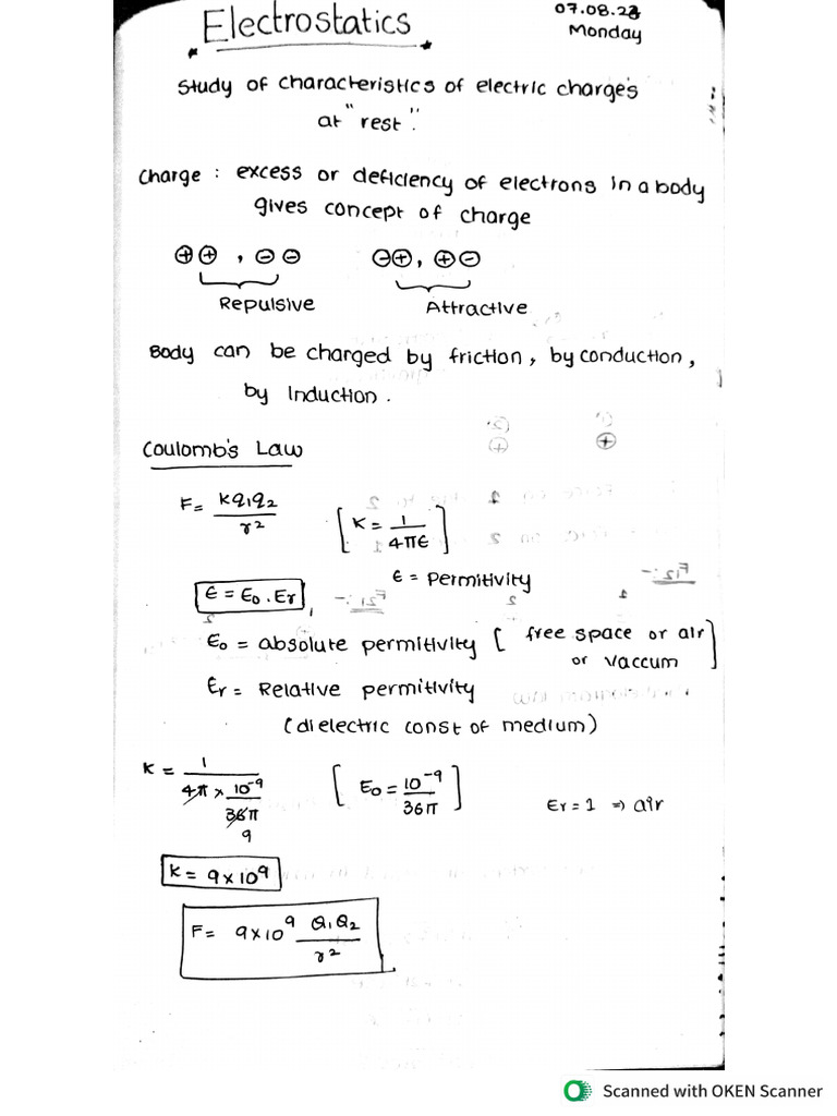 Electrostatics Magnetism | PDF