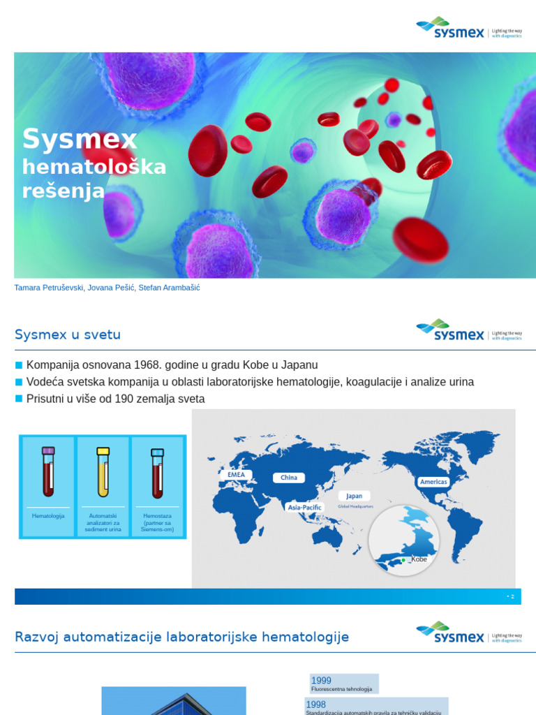 Sysmex - Hematologija 3-diff i 5-diff | PDF