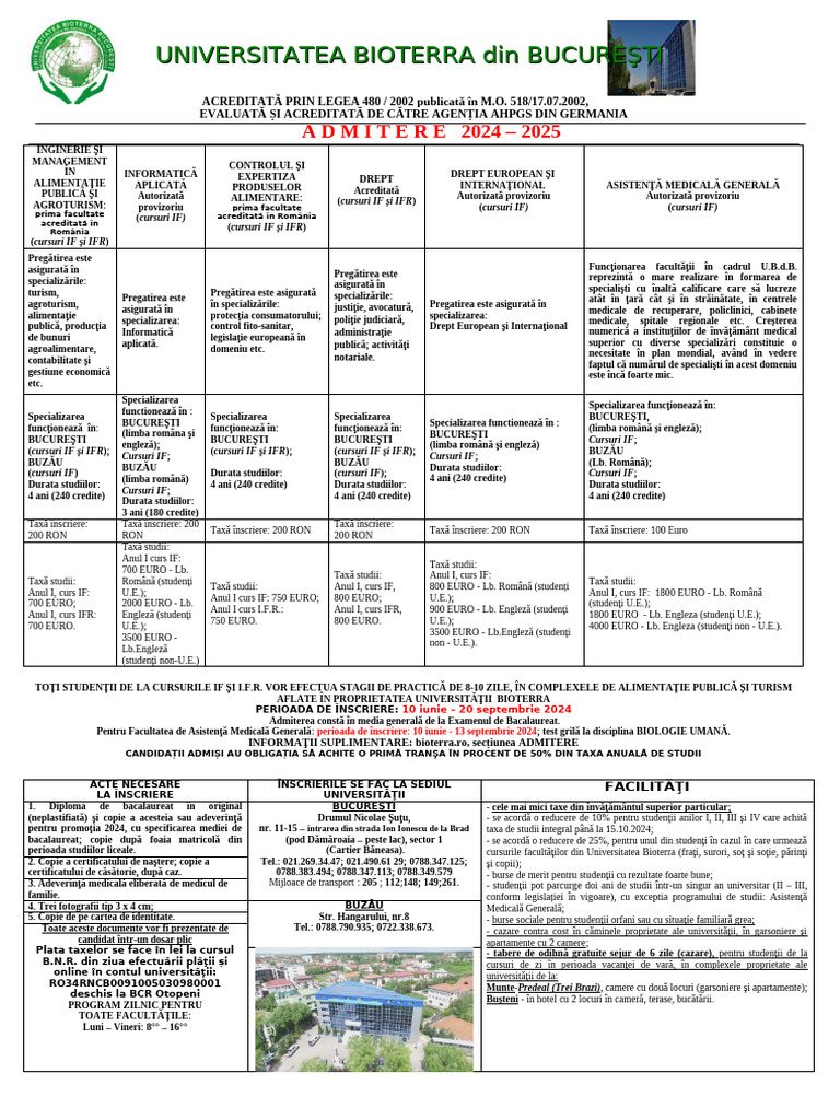 Pliant Admitere 2024-2025 | PDF