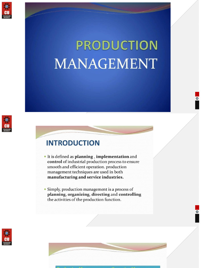 Production Management | PDF