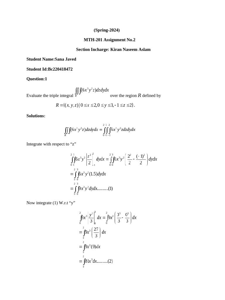 Ajjmth201 Assignment #2 Kiran Naseem | PDF