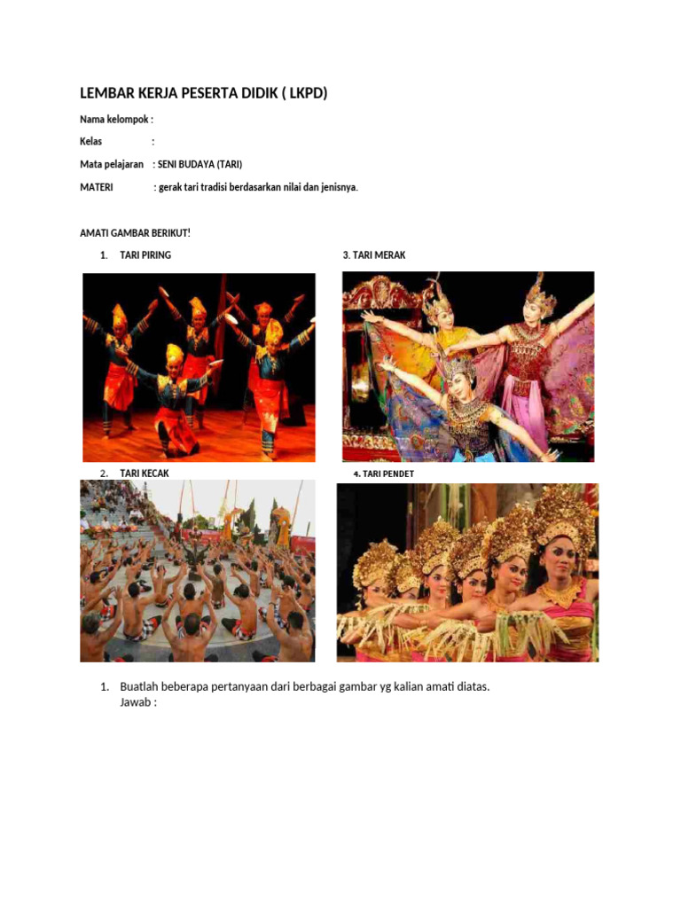LKPD Seni Tari | PDF