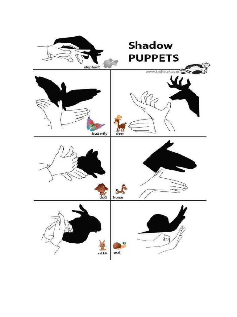 Shadow Puppet Sheet Lesson 2 | PDF