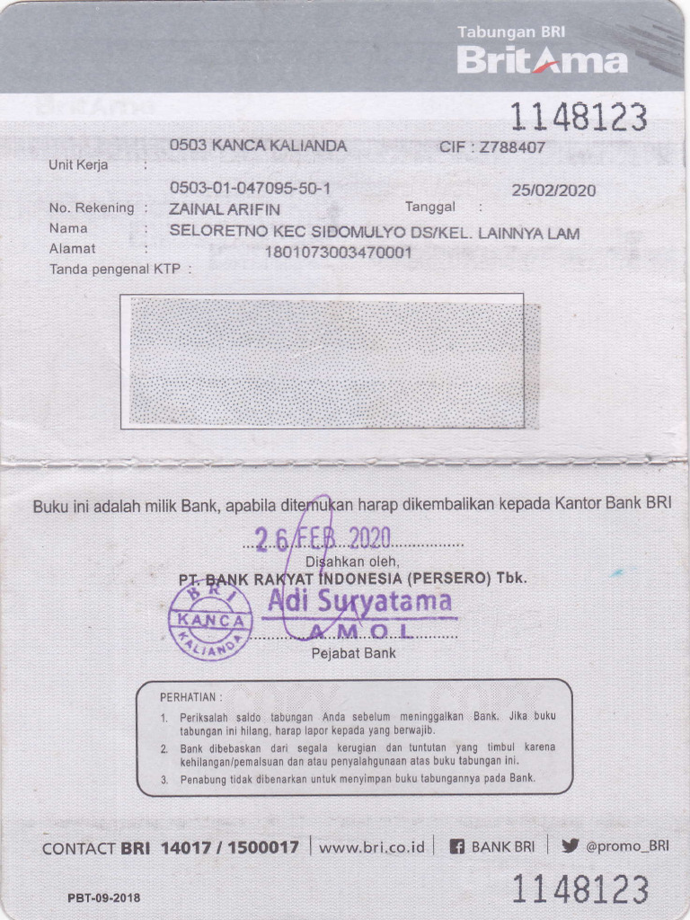 Buku Rek Zainal Arifin | PDF