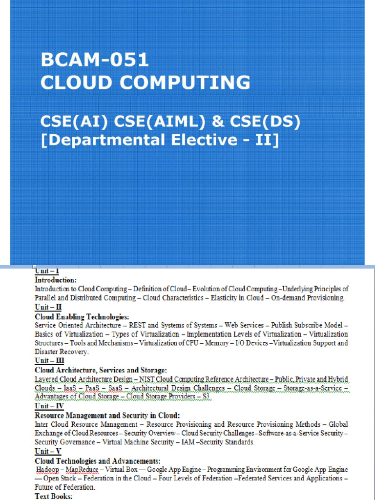 Cloud Computing Complete Unit-1 Updated | PDF