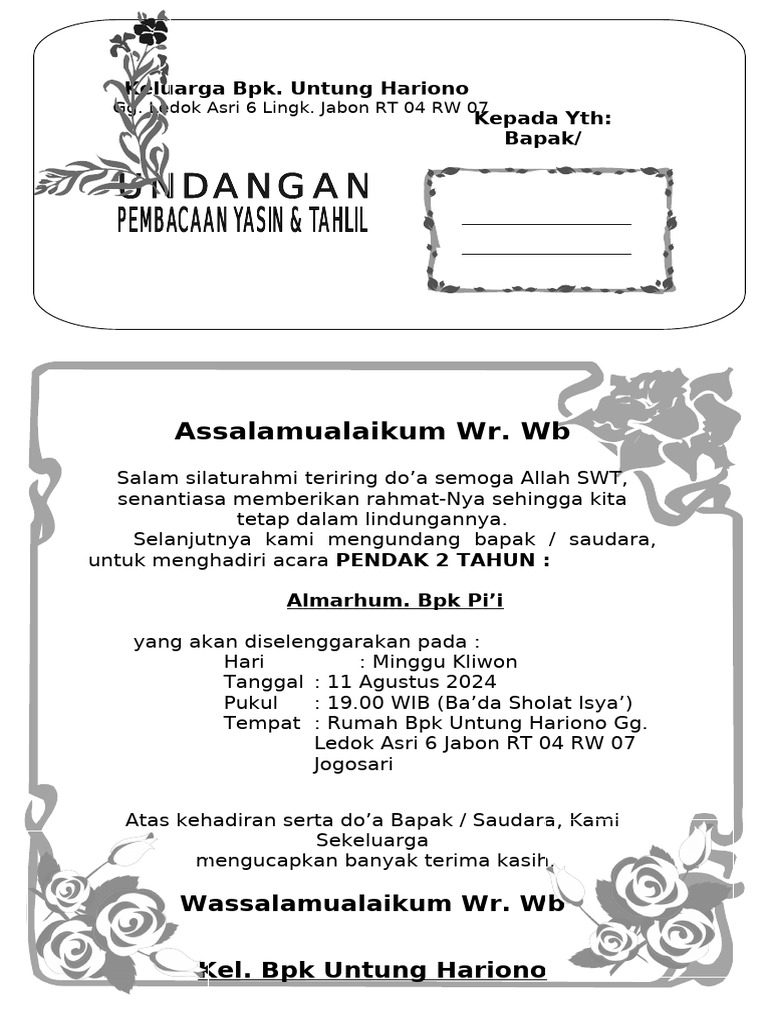 Undangan NNNN | PDF