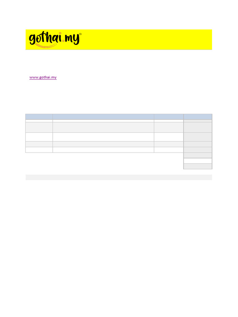 Thai Insurance - Invoice Gothai Dotmy Enterprise Warpigs MC | PDF