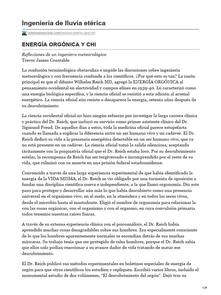 Ingeniería de Lluvia Etérica | PDF