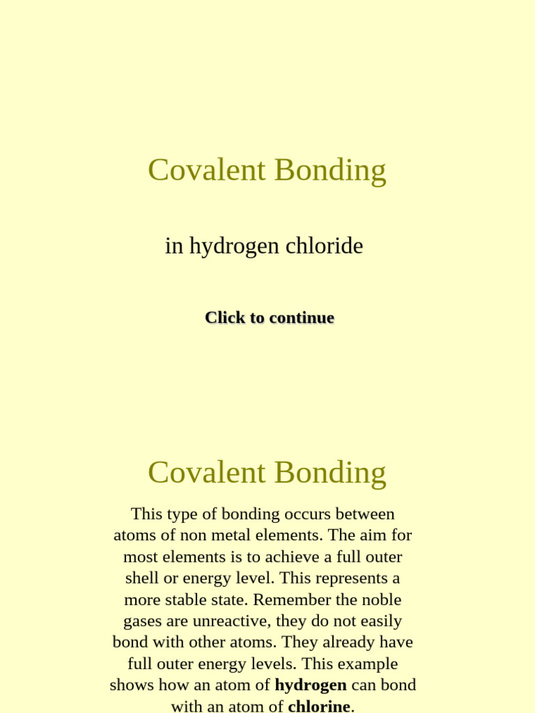 Notes On Covalent Bonding in Hydrogen | PDF
