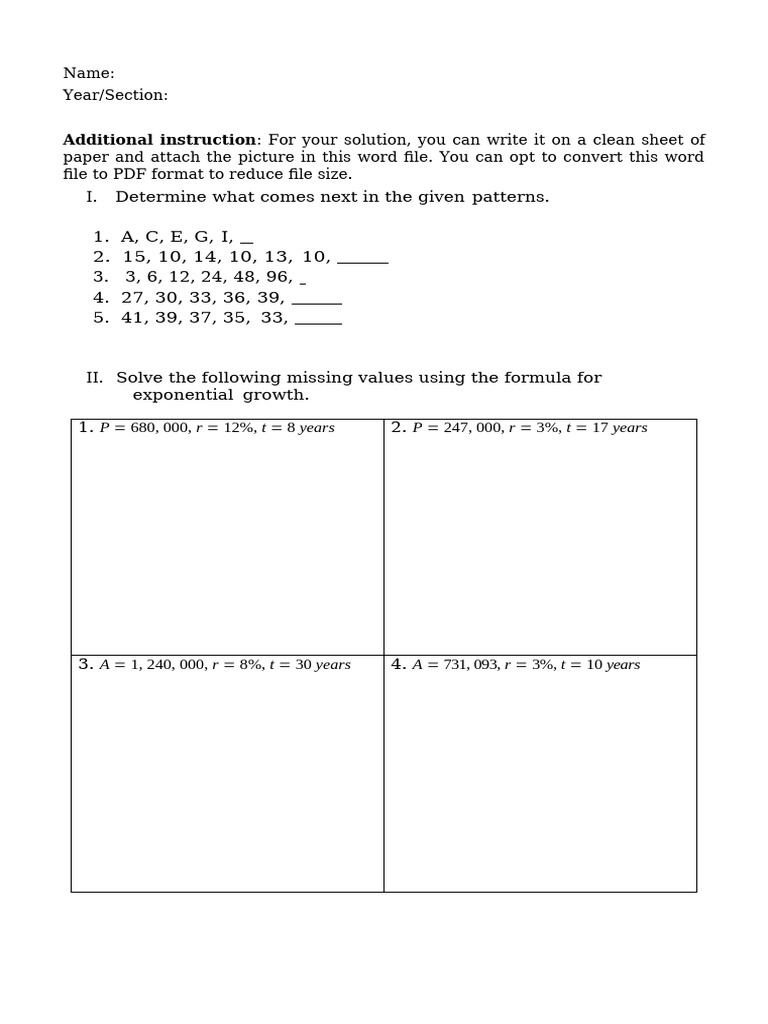 1 - Nature of Mathematics Activity | PDF
