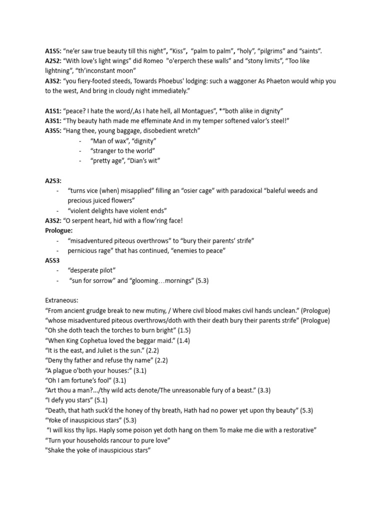 Quote Sheet | PDF | Classics