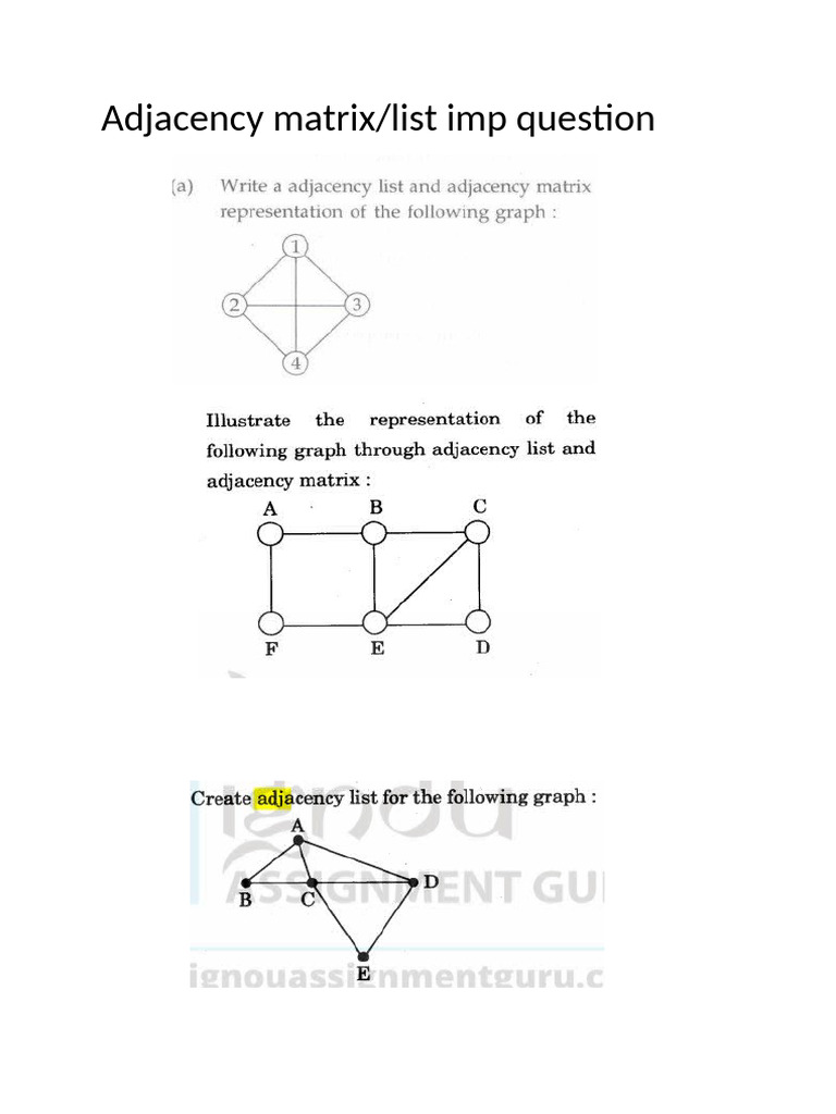 Adjacency Matrix | PDF
