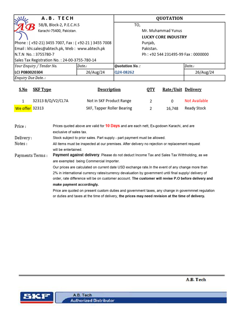 A.B. Tech: LCI P080020304 | PDF