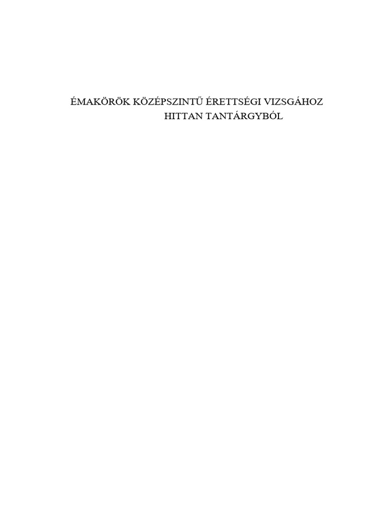 Katolikus Hittan 2023 - VB | PDF