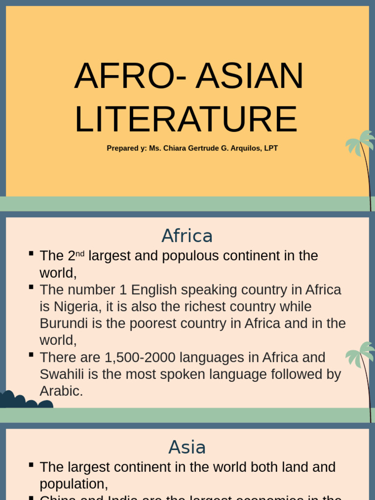 Afro Asian Literature | PDF