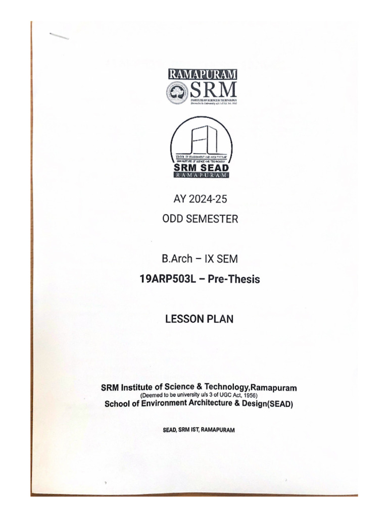 Pre-Thesis Lesson Plan | PDF