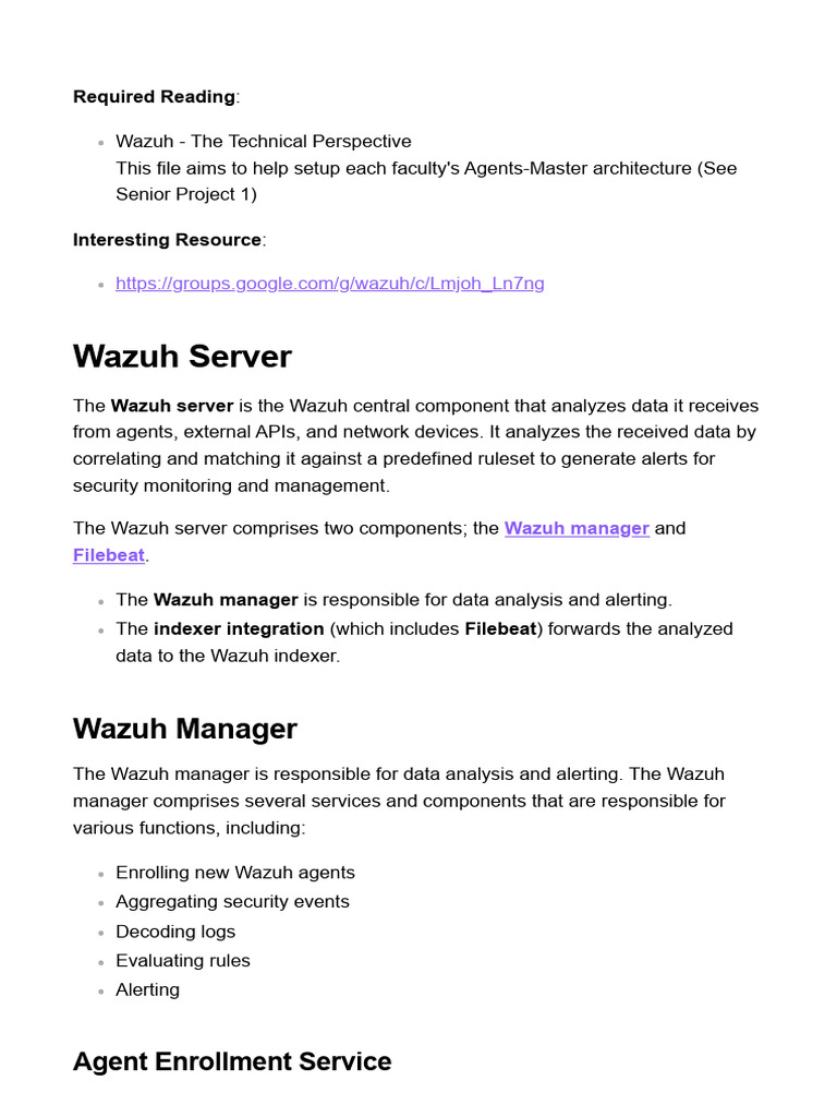 Wazuh - The User Manual | PDF