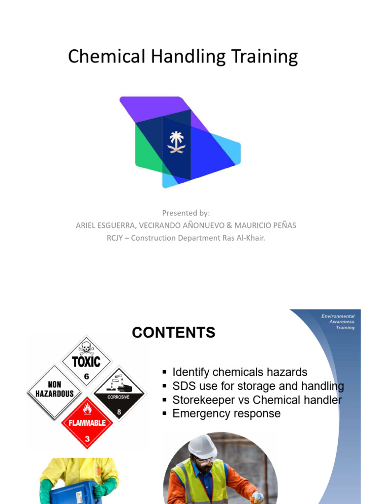 Chemical Handling Safety Training Guide | PDF | Occupational Safety And ...
